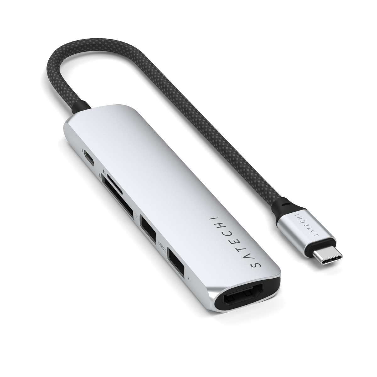 Satechi USB-C 6-in-1 Slim Multiport Adapter Silver - Dockingstation ...