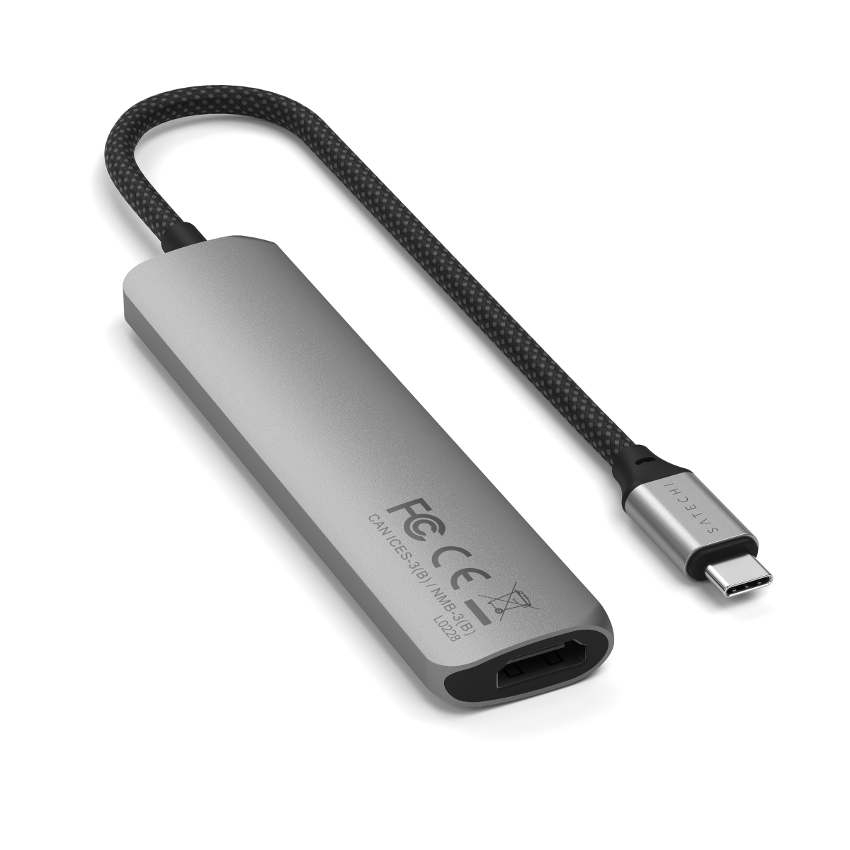 Satechi USB-C 6-in-1 Slim Multiport Adapter Space Grey - Dockingstation ...