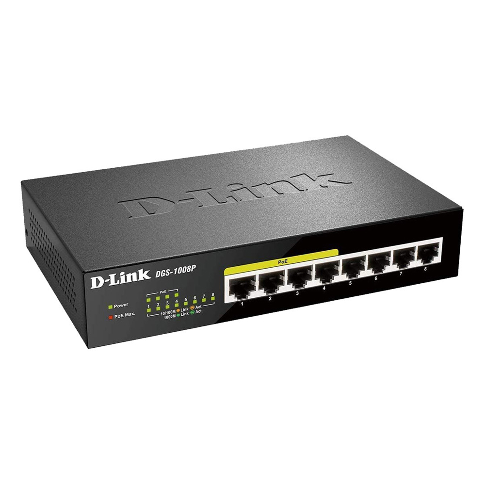 D-Link DGS-1008P Unmanaged Switch B-Ware - Netzwerk-Switch online ...