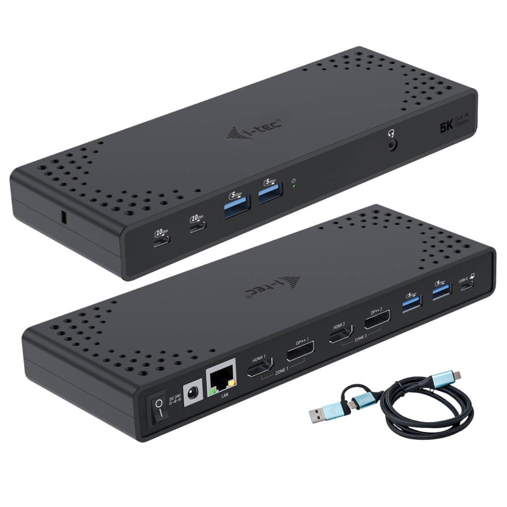 i-tec USB 3.0 / USB-C / Thunderbolt 3 Dual Display Docki B-Ware ...